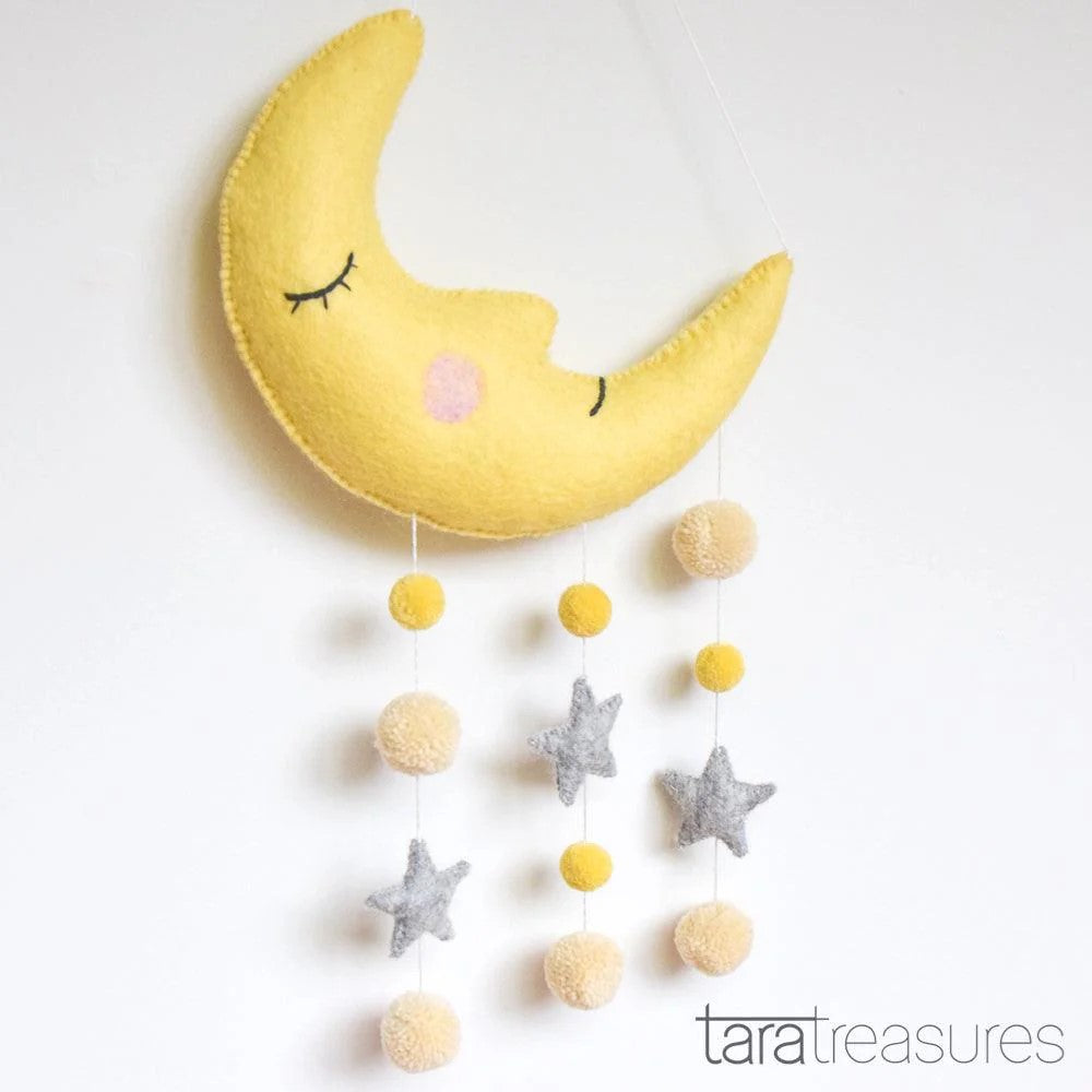 TARA TREASURES - NURSERY MOBILE: SLEEPING MOON – Treetop Toy Shop