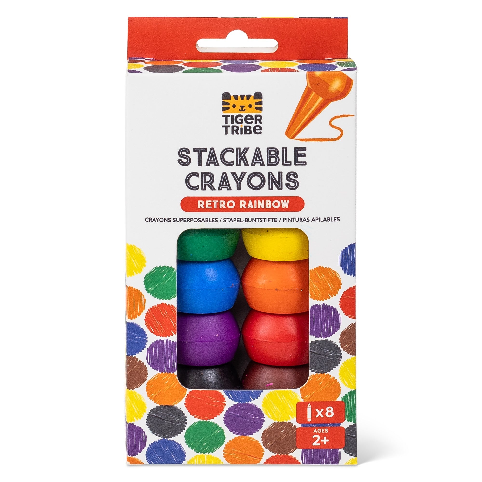 TIGER TRIBE - STACKABLE CRAYONS: RETRO RAINBOW – Treetop Toy Shop