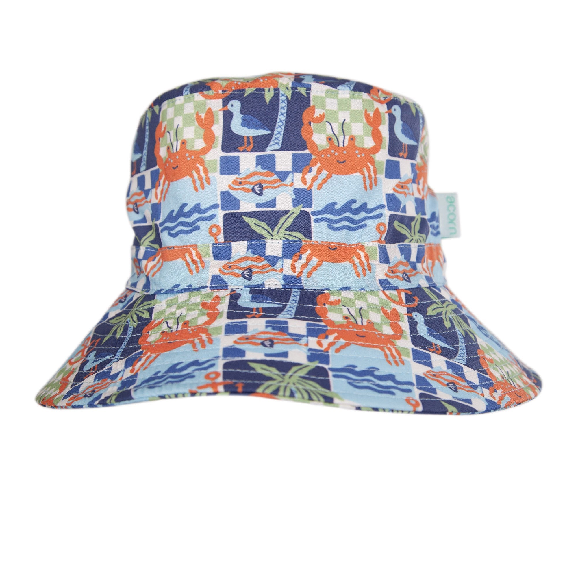 ACORN KIDS - WIDE BRIM BUCKET SUNHAT: SEASIDE – Treetop Toy Shop