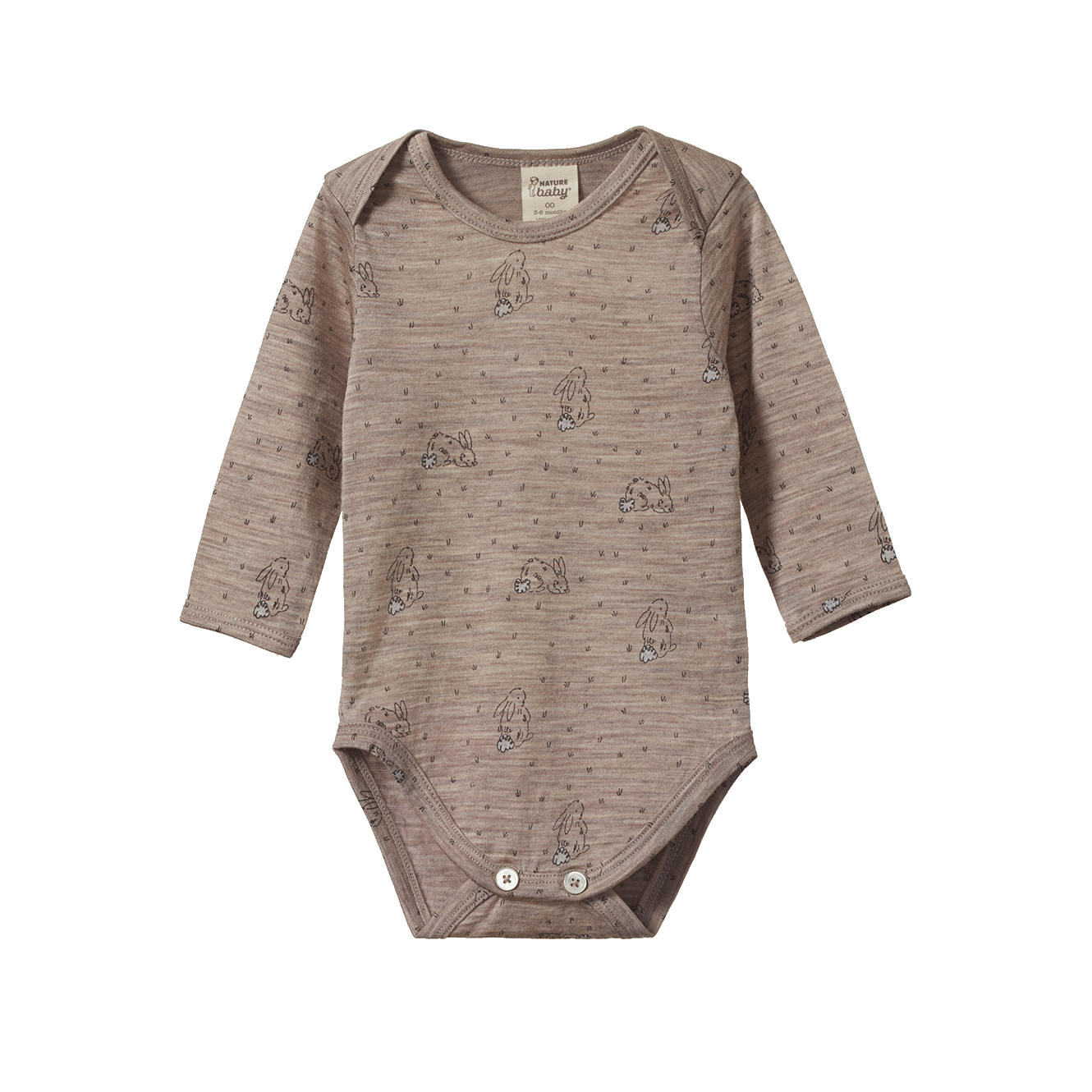 NATURE BABY - MERINO ESSENTIAL LONG SLEEVE BODYSUIT POINTELLE: WOODLAN ...