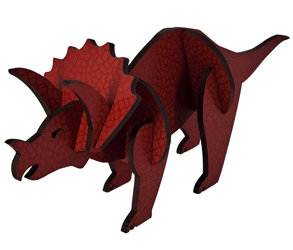 LITTLE AND WOOD - TRICERATOPS A5 WOODEN KIT – Treetop Toy Shop